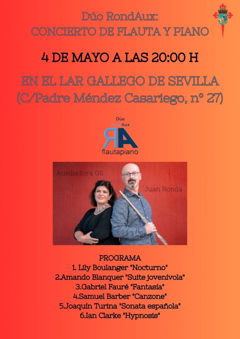 Dúo RondAux: Concierto de flauta y piano - Lar Gallego de Sevilla